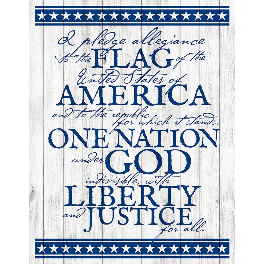 I Pledge Allegiance to the American Flag Tin Sign – Military Republic