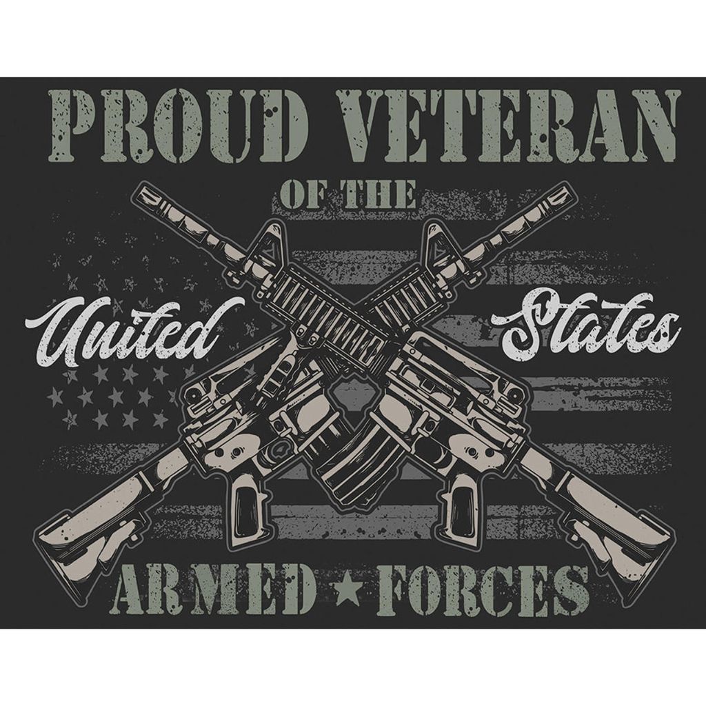 Proud Veteran of the U.S Armed Forces Tin Sign – Military Republic