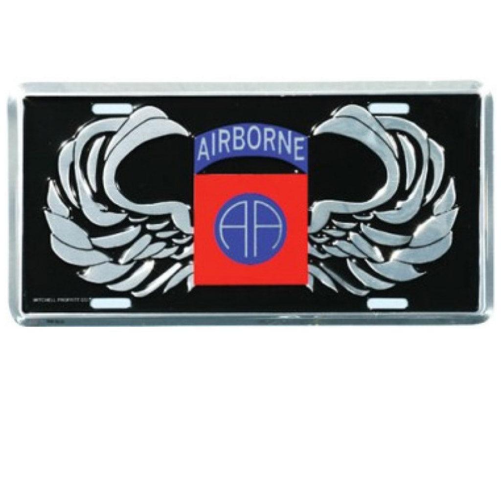 82nd Airborne AA Wings License Plate – Military Republic