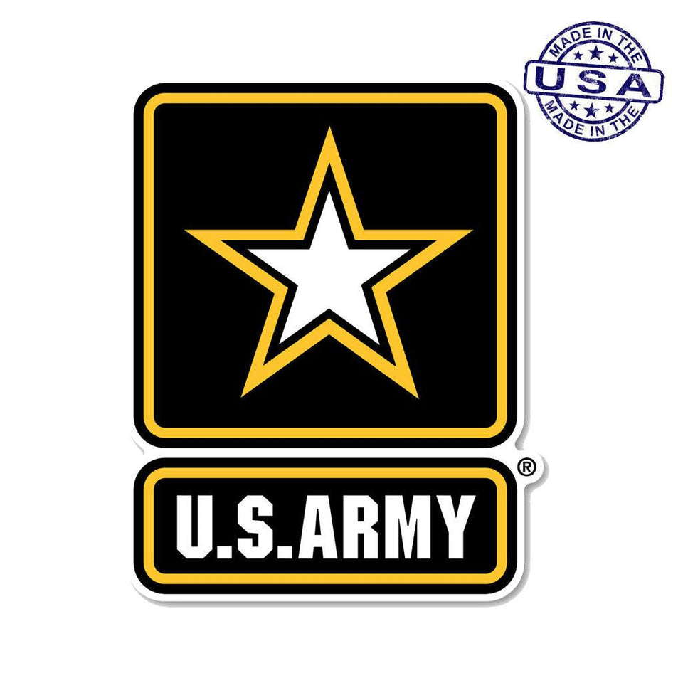 United States Army Star Logo Sticker (3.9" x 4.9") – Military Republic