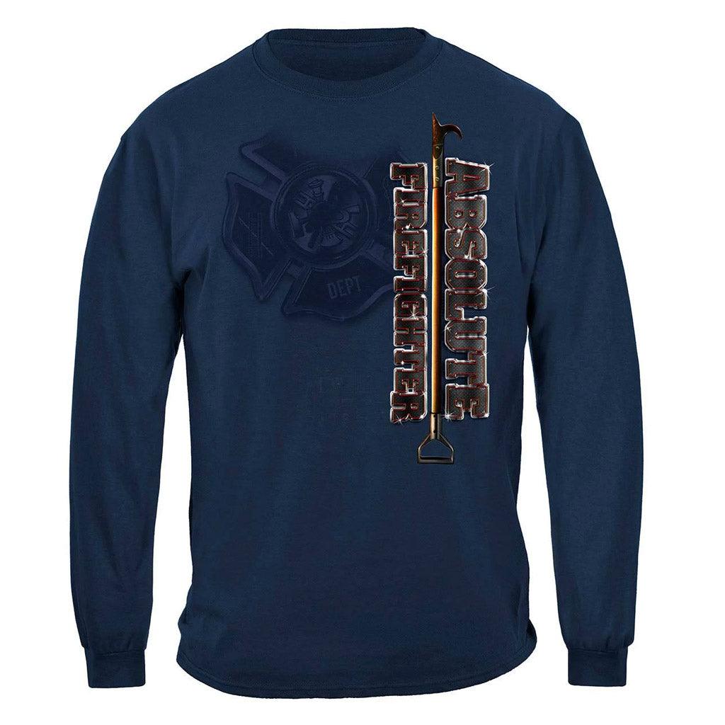 United States Absolute Firefighter Blue Print Premium Long Sleeve ...