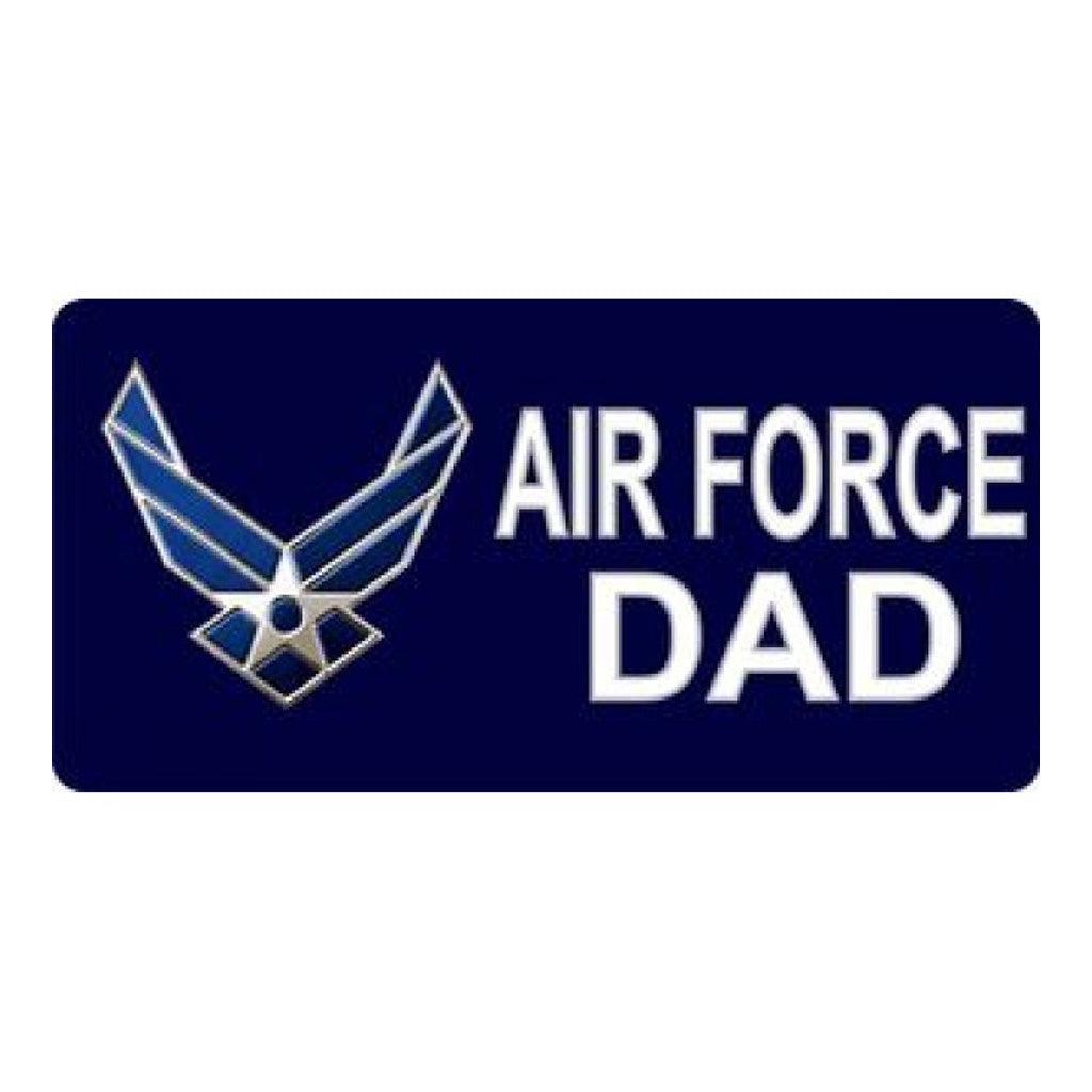 US Air Force Dad with Wing Logo Photo License Plate – Military Republic