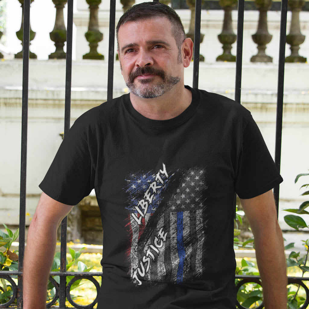 Liberty Justice Law Enforcement T-Shirt – Military Republic