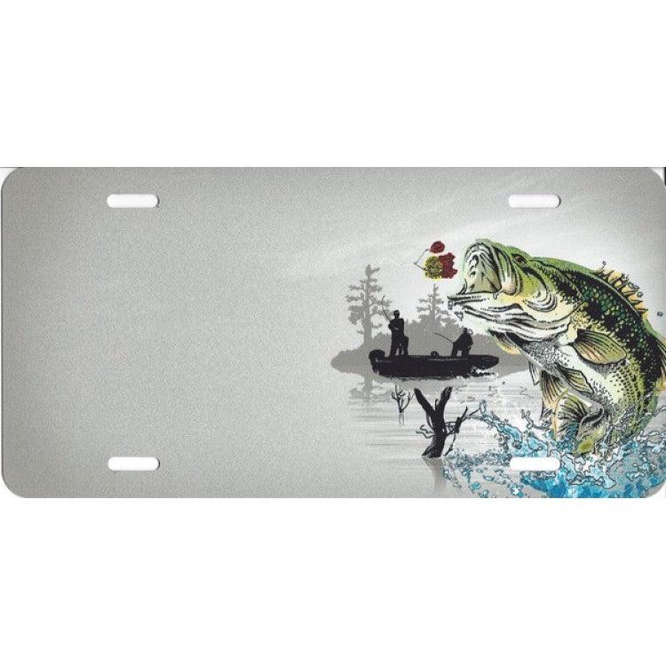 Offset Bass Fishing License Plate – Military Republic