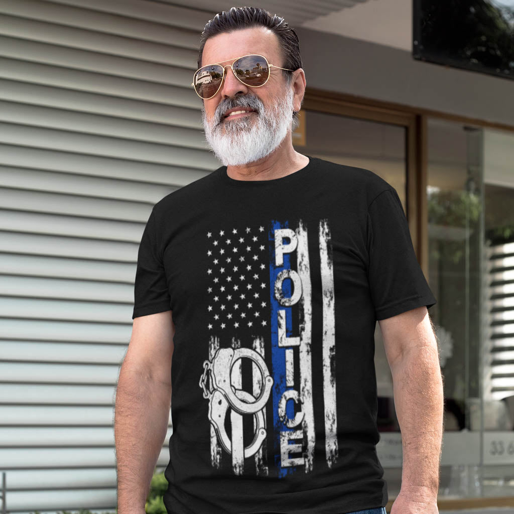 Police US Flag Law Enforcement T-Shirt – Military Republic