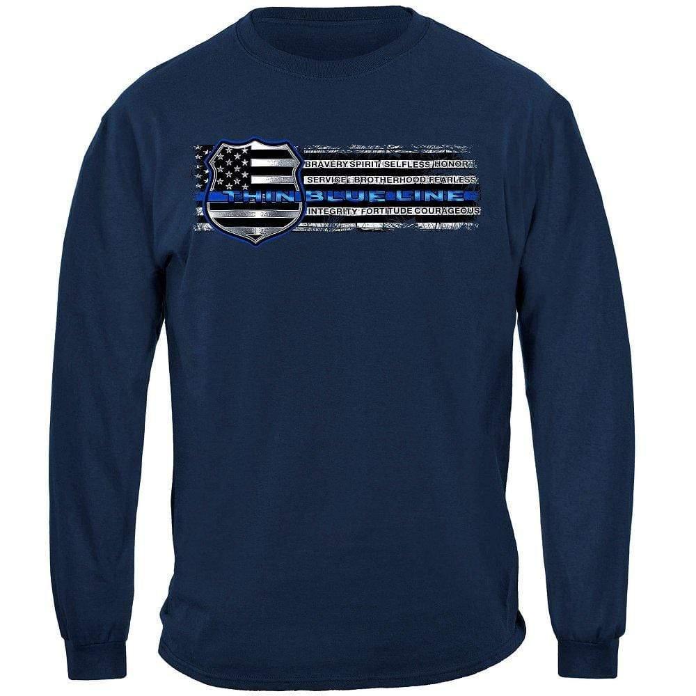 Thin Blue Line Law Enforcement Brotherhood Long Sleeve – Military Republic