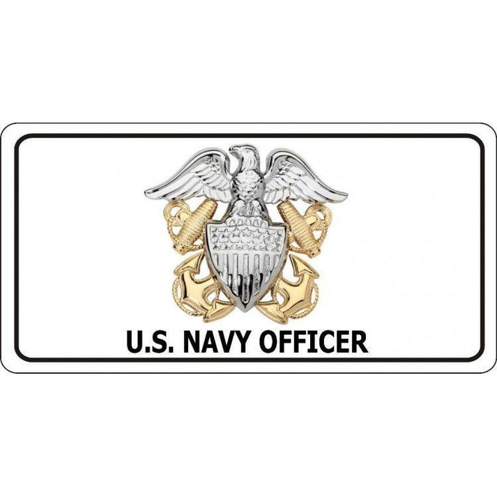 U.S. Navy Officer Insignia Photo License Plate – Military Republic