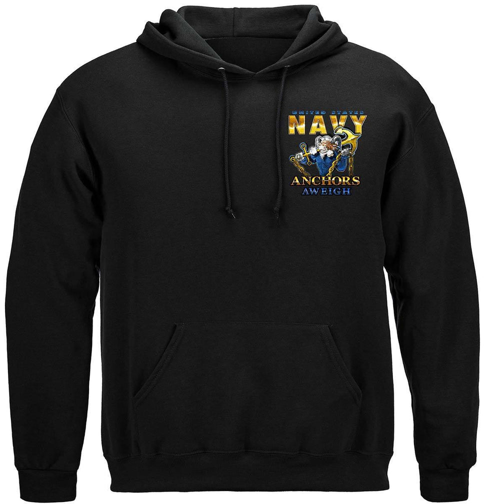 US NAVY Goat Locker United States Navy Anchor Aweigh USN Premium Hoodi ...