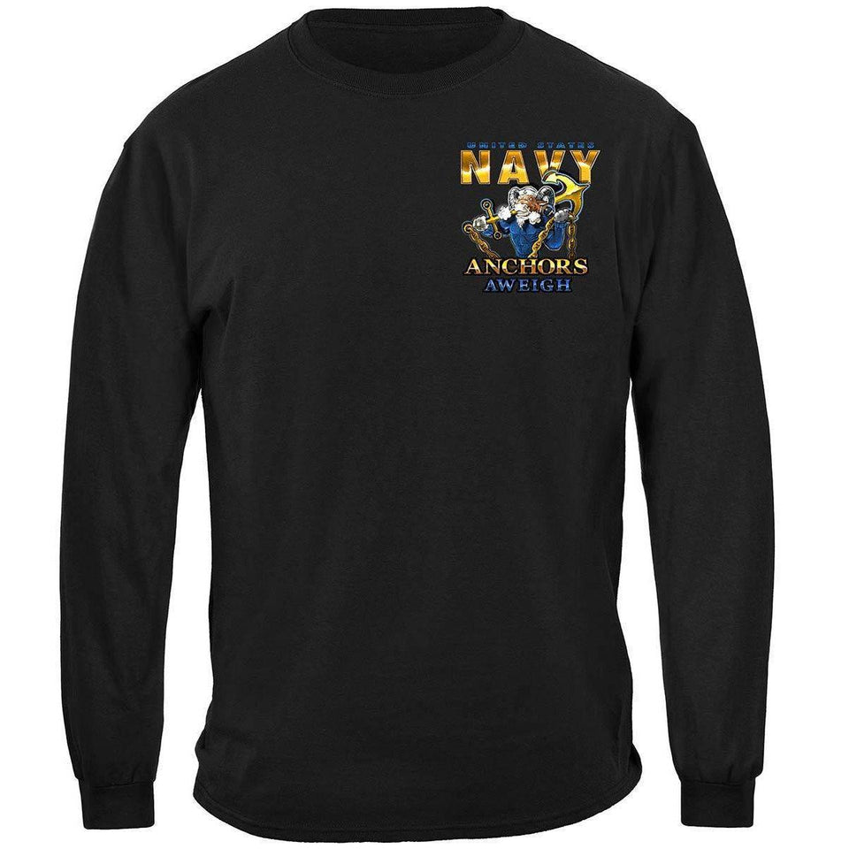 US NAVY Goat Locker United States Navy Anchor Aweigh USN Premium Long ...