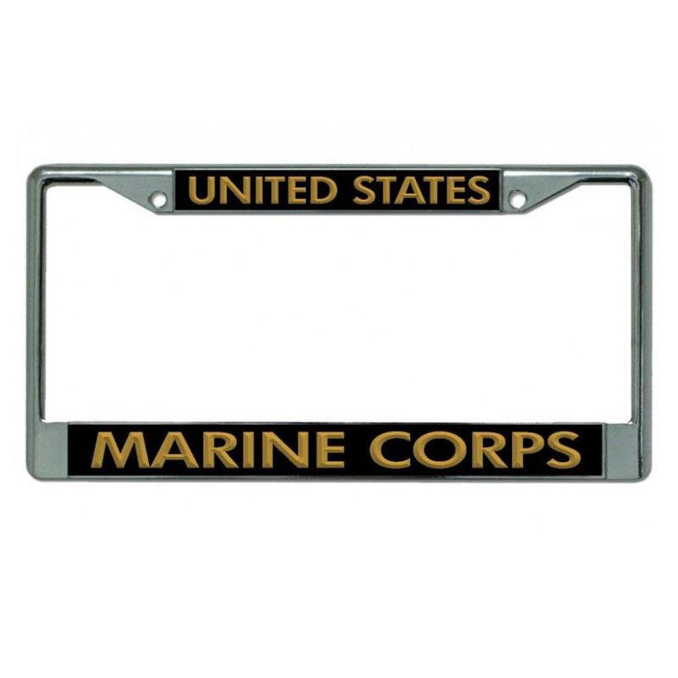United States Marine Corps Chrome License Plate Frame – Military Republic