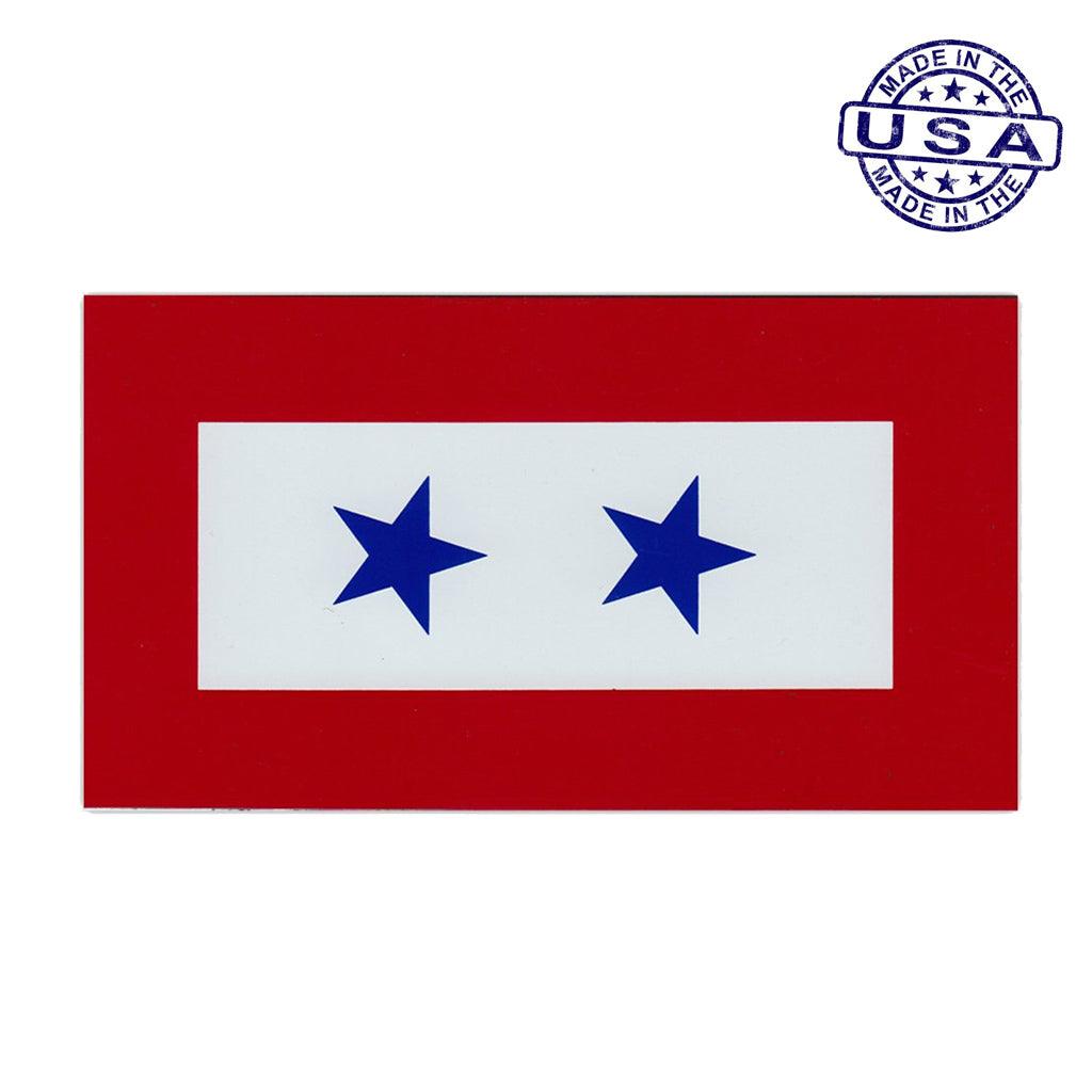 United States Veteran Blue Star Service Flag 2 Star Magnet 5.5" x 3 ...