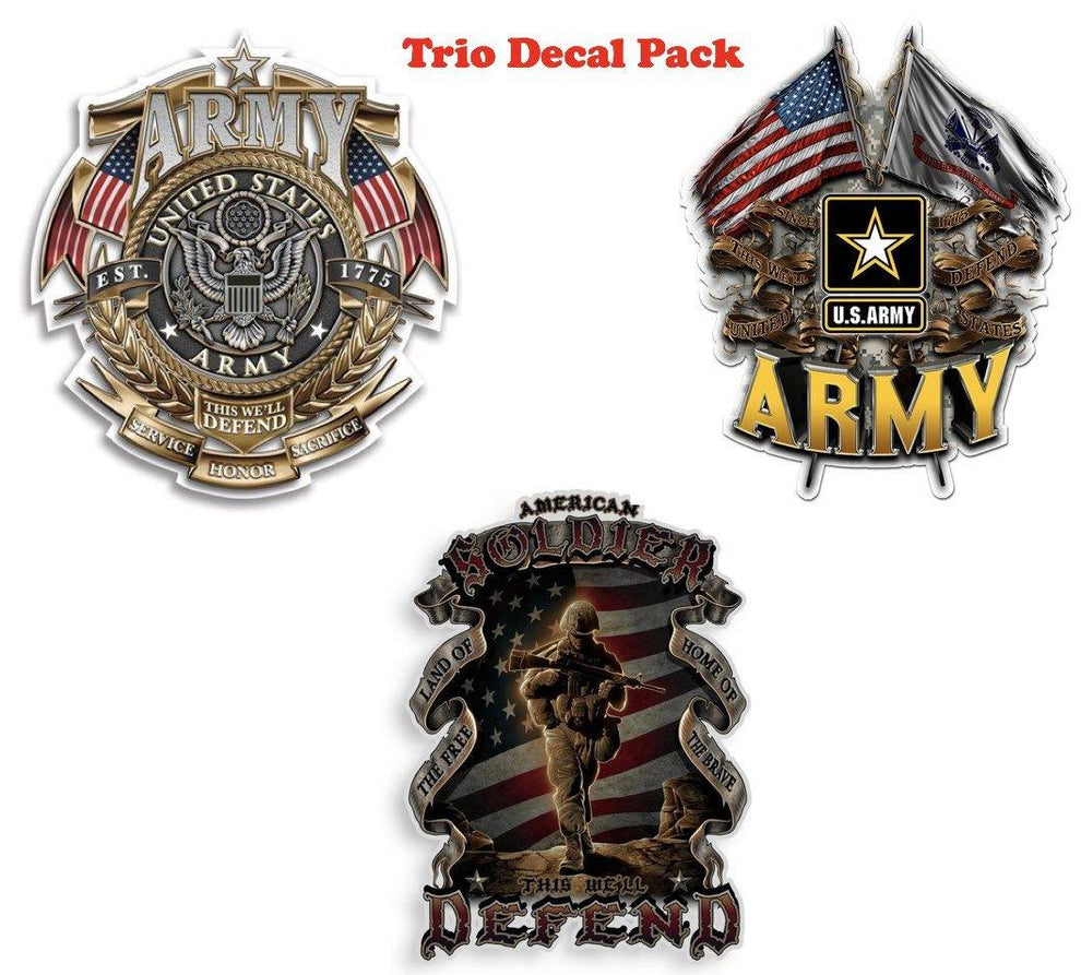 US Army Best Seller Trio Decal Pack – Military Republic