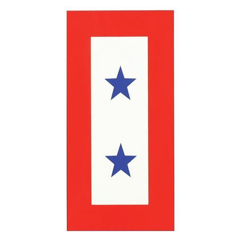 U.S. Two Blue Star Service 3 x 6 " Decal – Military Republic