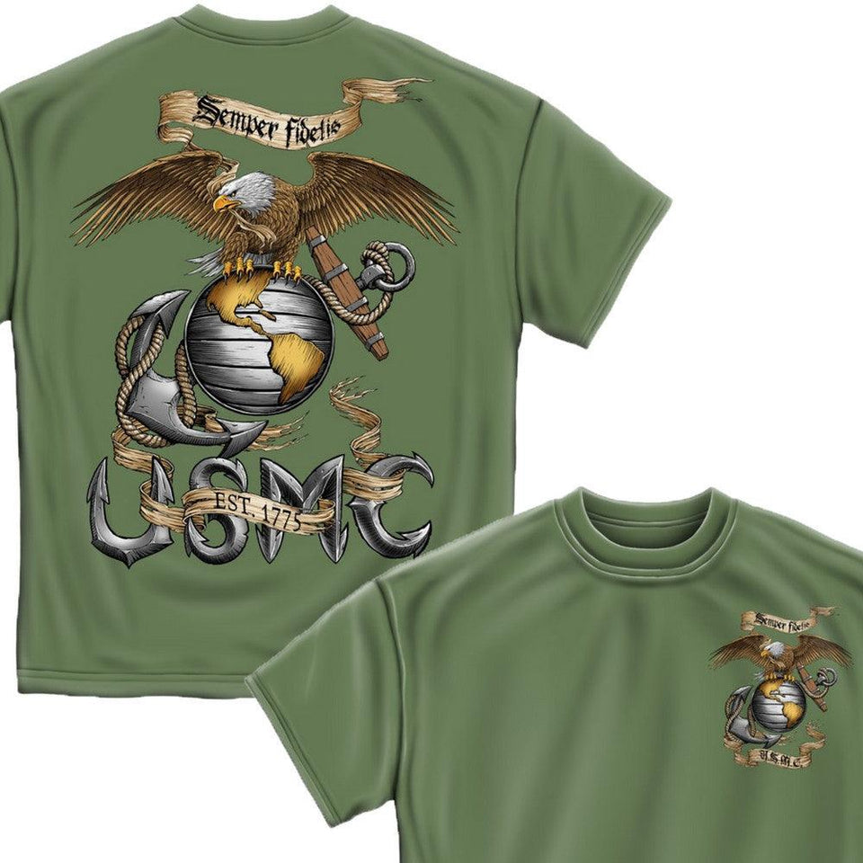 USMC Eagle Green T-Shirt – Military Republic