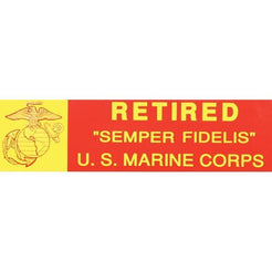 USMC Retired EGA Logo 3 x 11" Bumper Sticker – Military Republic