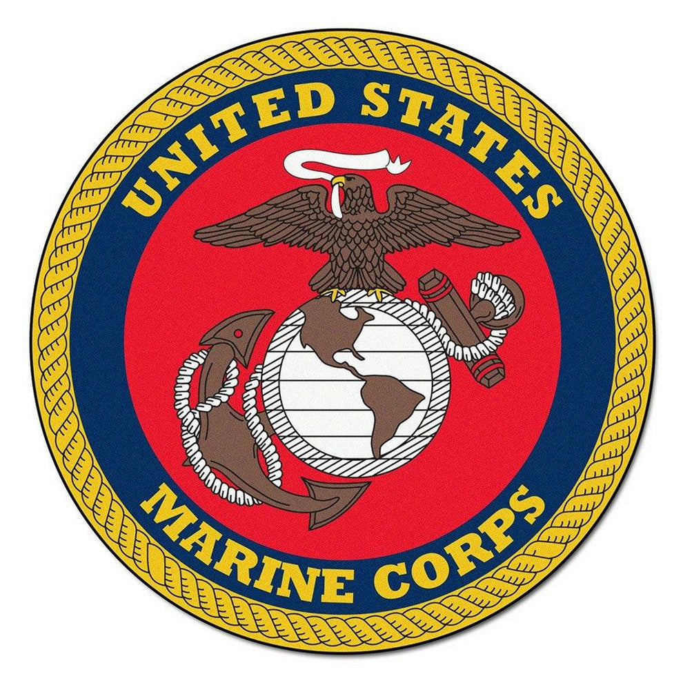 USMC Semper Fi Round Mat – Military Republic