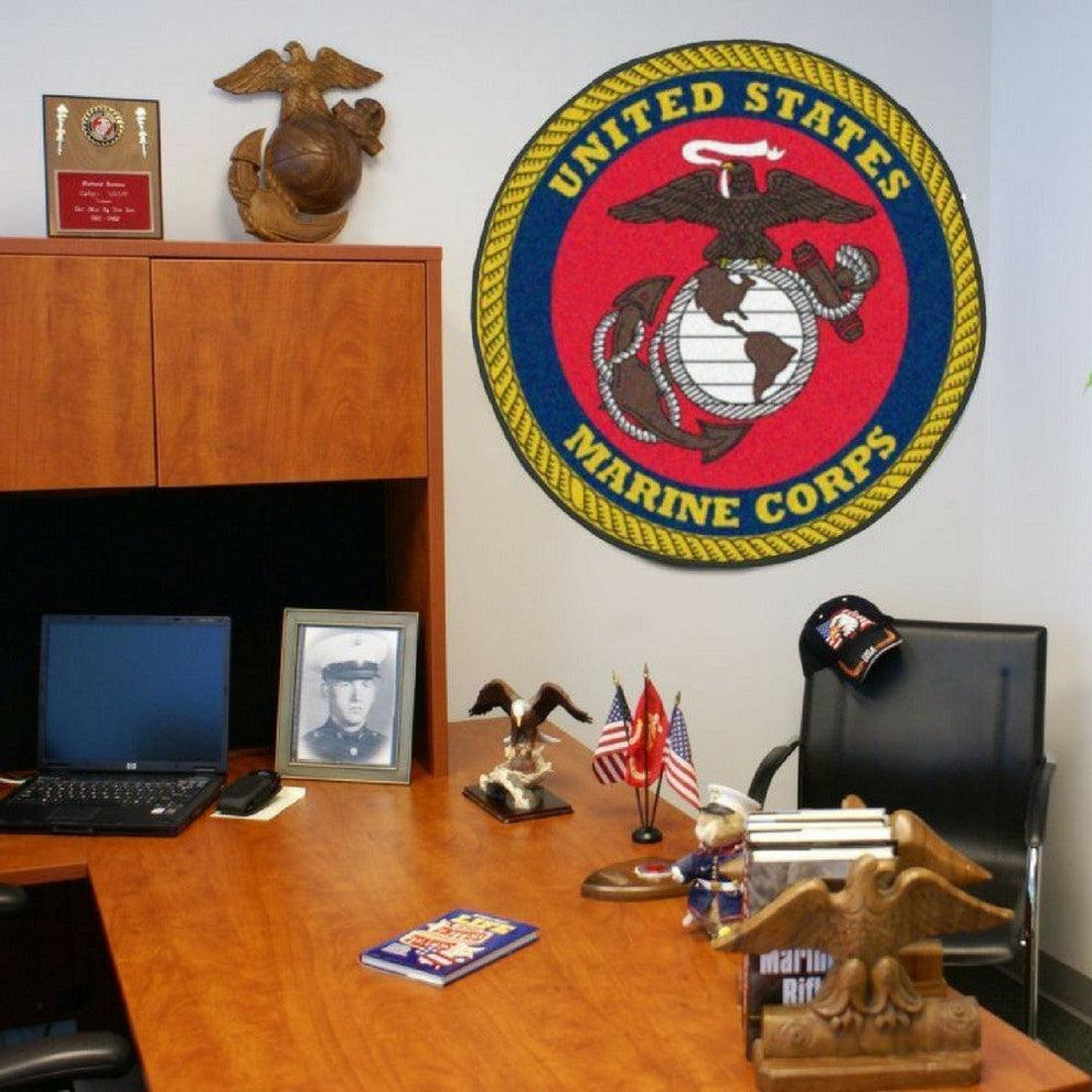 USMC Semper Fi Round Mat – Military Republic
